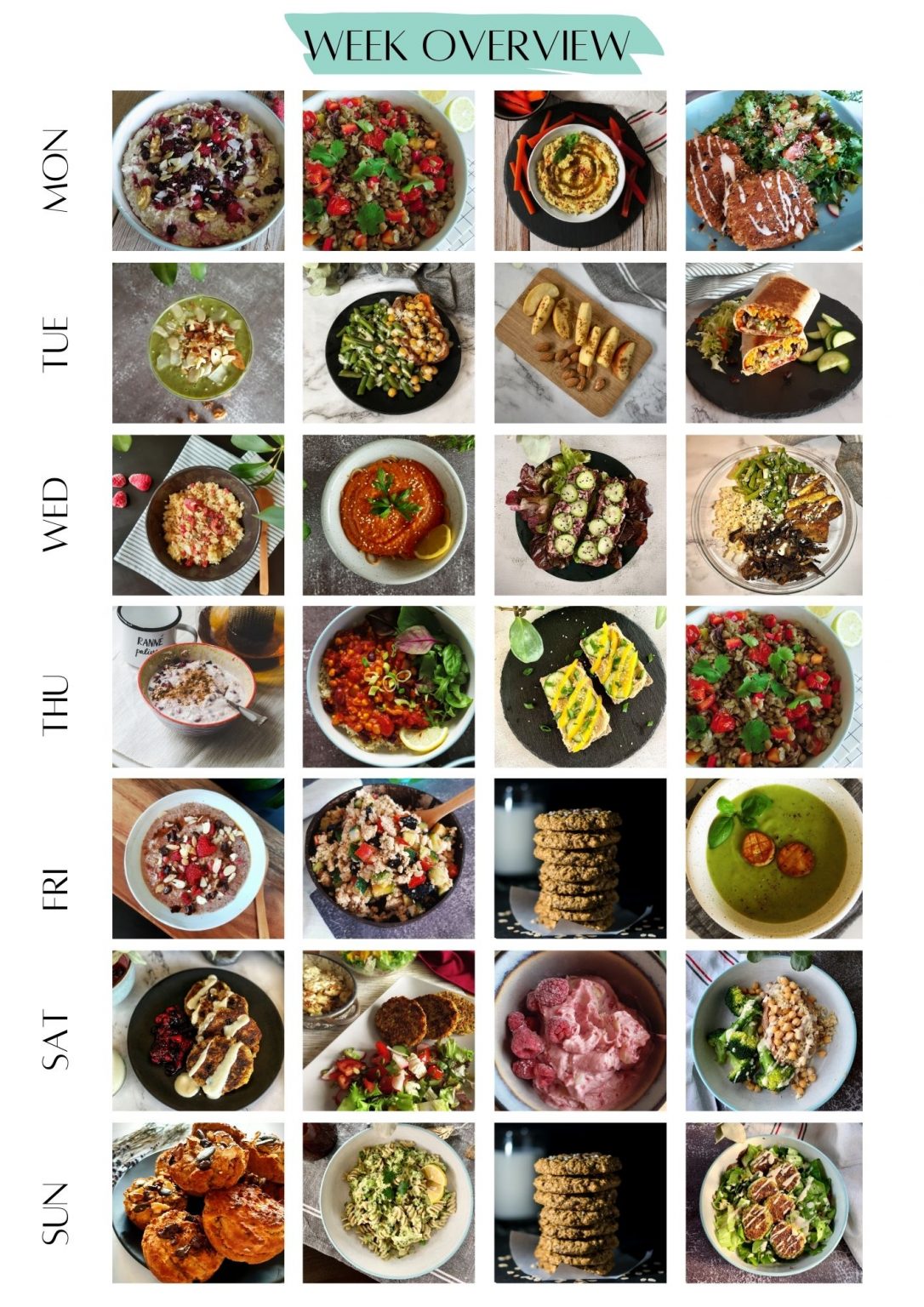 Balanced Vegan Meal Plan - 7 Days - Vegan Foodiez