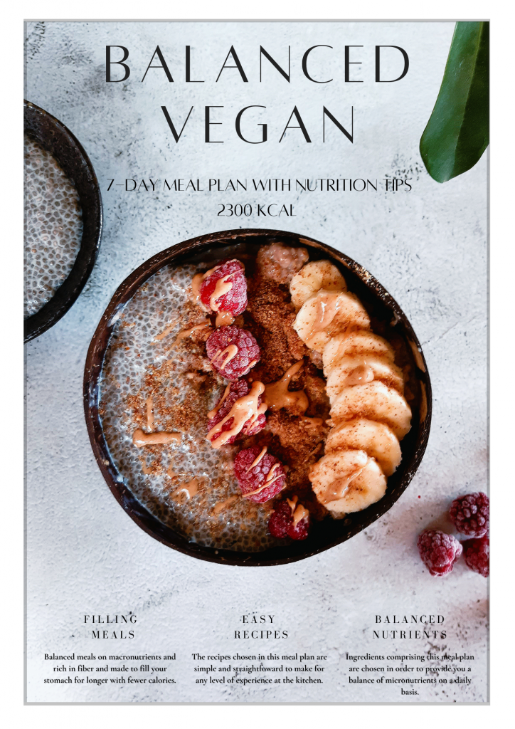 Balanced Vegan Meal Plan - 7 Days - Vegan Foodiez